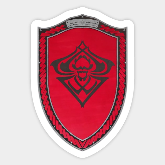 Spider Sigil Black (Shield Red Celtic Rope moonsilver rims Red Core ...