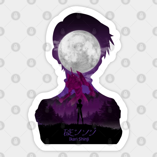 Evangelion Ikari Shinji - Evangelion - Sticker | TeePublic