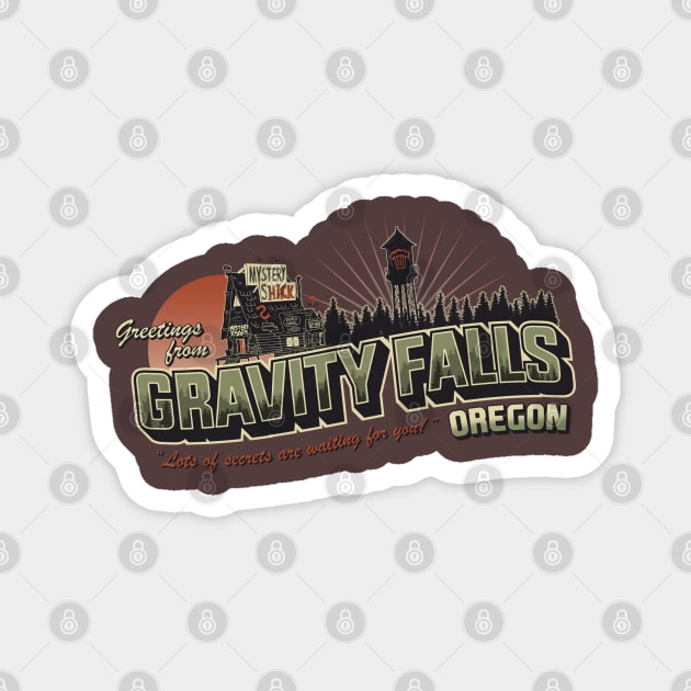 Greetings from GF - Gravity Falls - Magnet | TeePublic