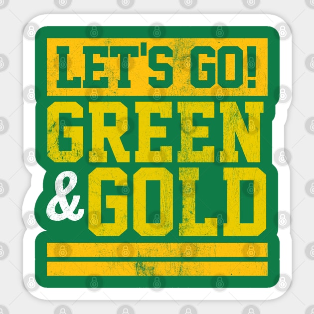 Let's Go Green & Gold Team Favorite Colors Vintage Game Day - Green And ...