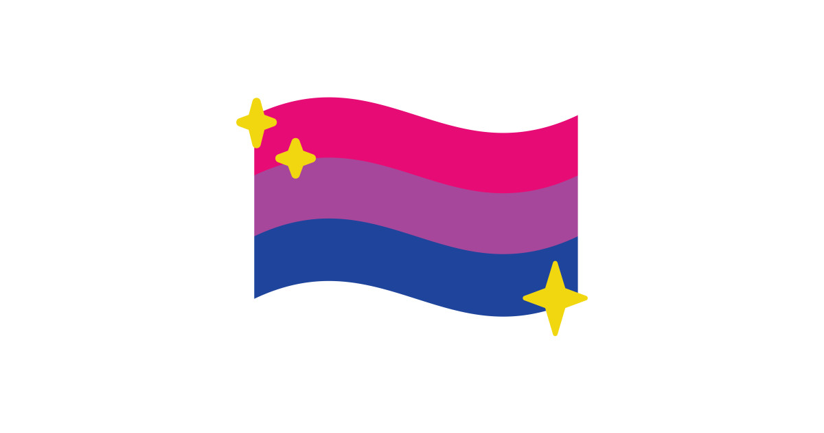 Bisexual Pride Flag Sparkle Emoji - Bisexual - T-Shirt | TeePublic