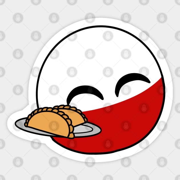 polandball and food - Countryballs - Sticker | TeePublic