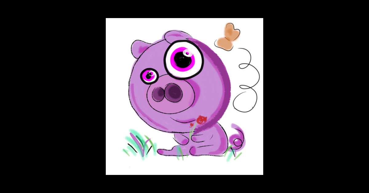 Crazy ugly piggy - Pig - Posters and Art Prints | TeePublic