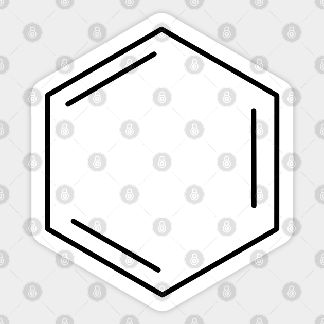 Benzene Hydrocarbon Ring In Black - Chem - Sticker | TeePublic
