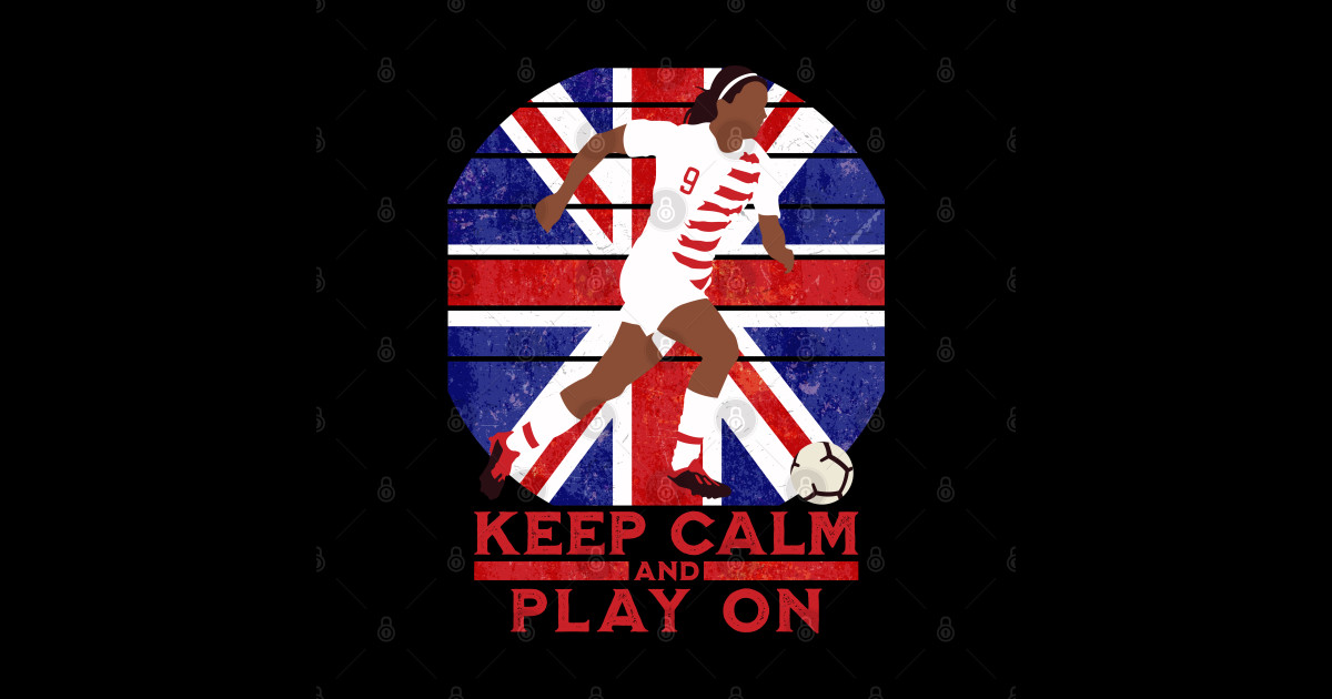 Keep calm and play on - England Womens Football - Sticker | TeePublic
