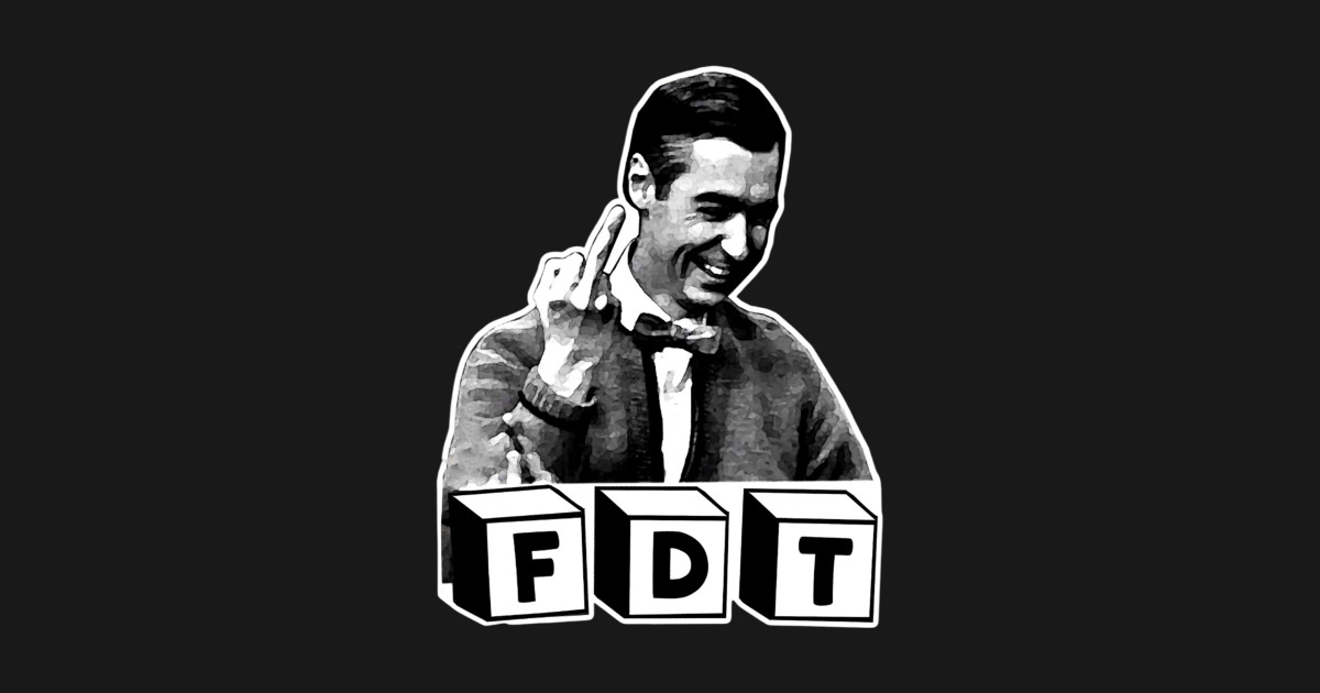 Mr Rogers Middle Finger , FDT Pro PBS Anti Trump - Save Pbs - T-Shirt ...