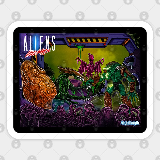 Alien Hive Wars battle - Aliens - Sticker | TeePublic
