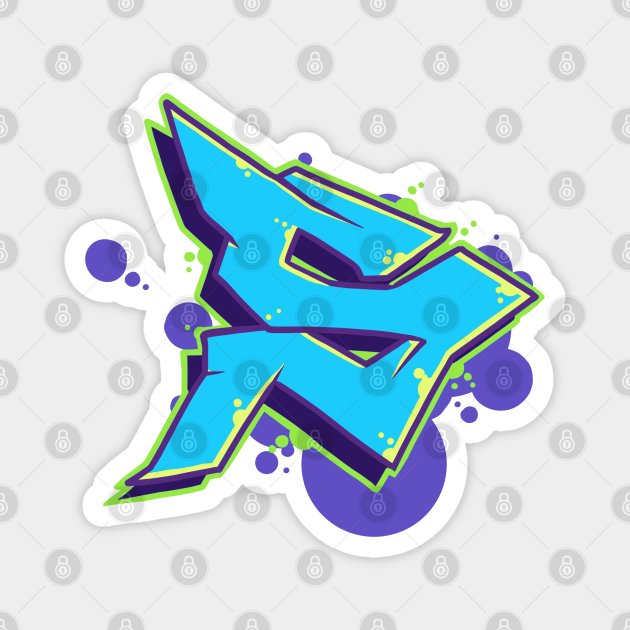Letter S - Graffiti Street Art Style - Graffiti Letter - Magnet | TeePublic