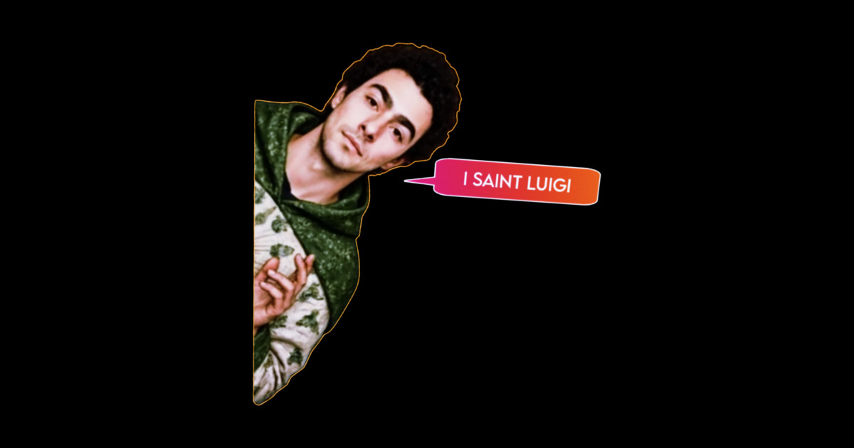 I saint luigi meme text - Saint Luigi - Sticker | TeePublic