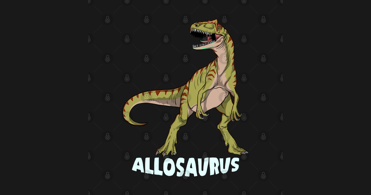 Allosaurus Dinosaur Design - Dinosaurs - T-Shirt | TeePublic