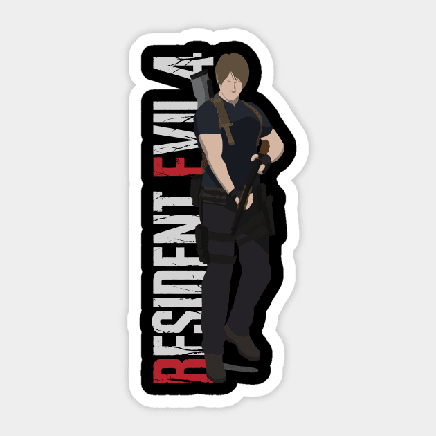 Resident Evil 4 Leon - Resident Evil 4 - Sticker | TeePublic