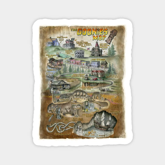 Goonies Map - Goonies - Magnet | TeePublic