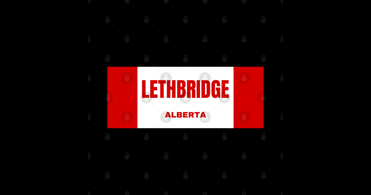 Lethbridge City in Canadian Flag Colors - Alberta Canada - Sticker ...
