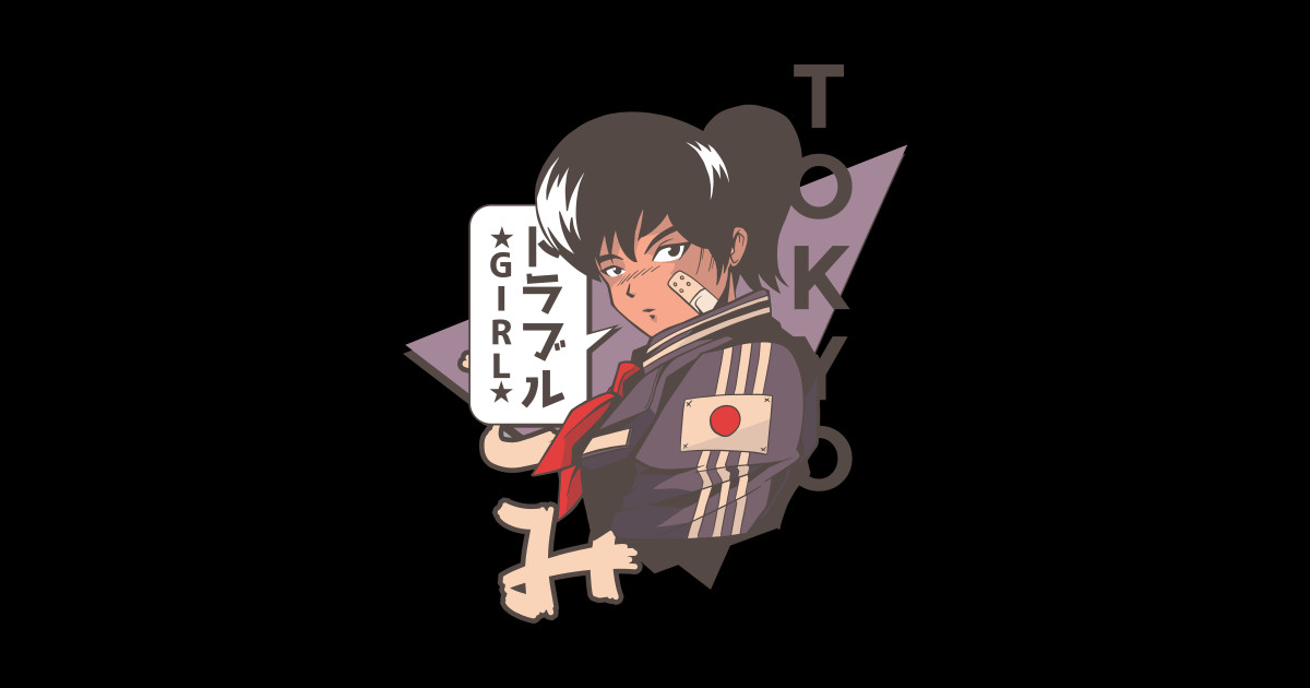 Cool Anime Design, Vintage Style, Vintage - Anime - Sticker | TeePublic