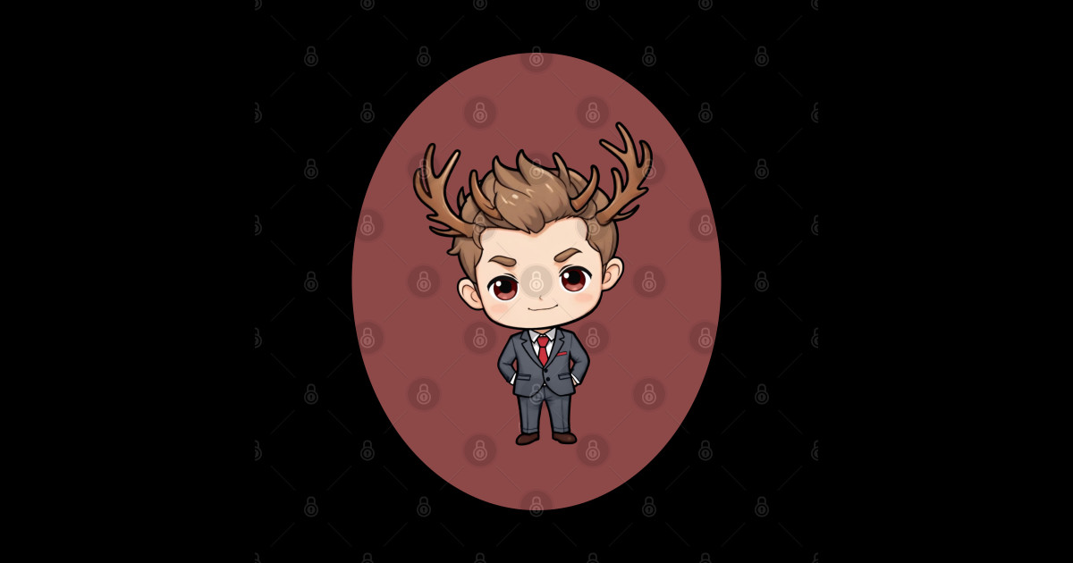 Chibi Hannibal with Antlers - Hannibal - Sticker | TeePublic
