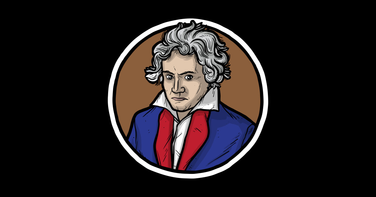 Ludwig Van Beethoven - Ludwig Van Beethoven - Sticker | TeePublic
