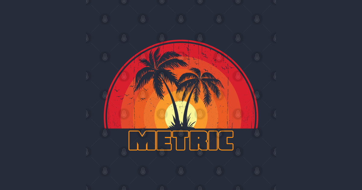 Metric - Vintage Retro in Sunset - Metric Band - T-Shirt | TeePublic
