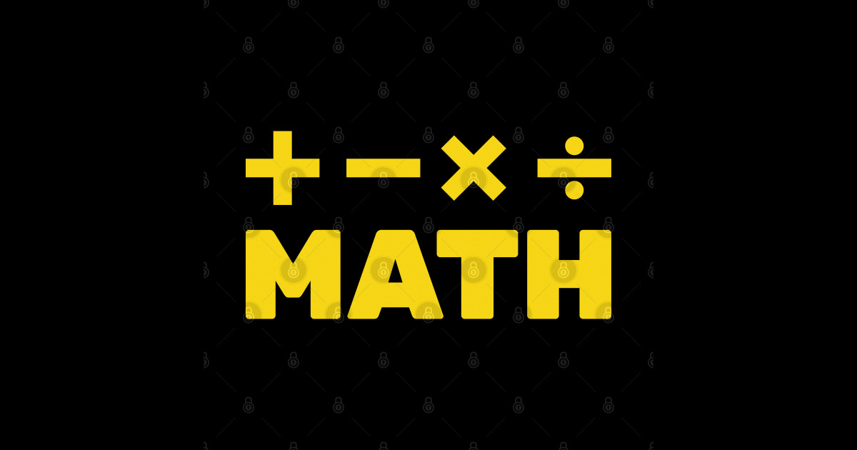 Math Calculation Symbol - Math - Sticker | TeePublic