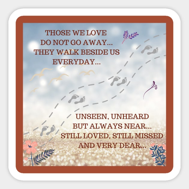 Memorial grief - Memorial Gift - Sticker | TeePublic