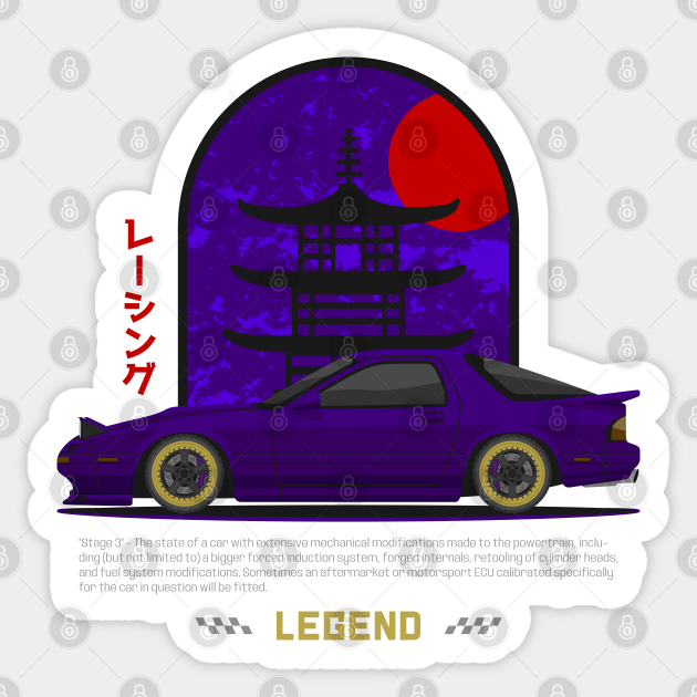 Midnight Racer Purple FC3S RX7 JDM - Fc3s - Sticker | TeePublic