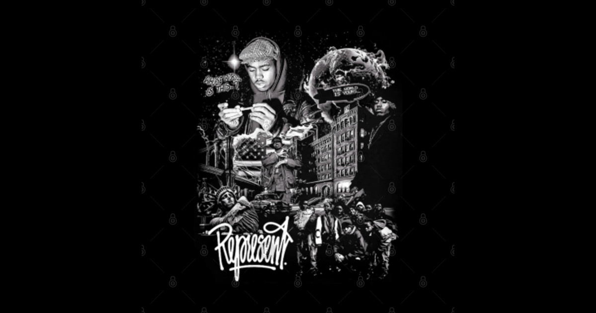 NAS Represent - Nas - Sticker | TeePublic