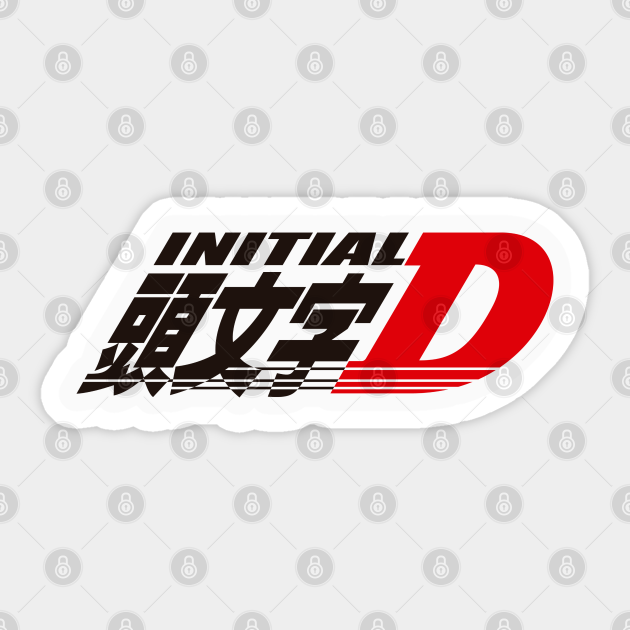Initial D logo white - Initial D - Sticker | TeePublic