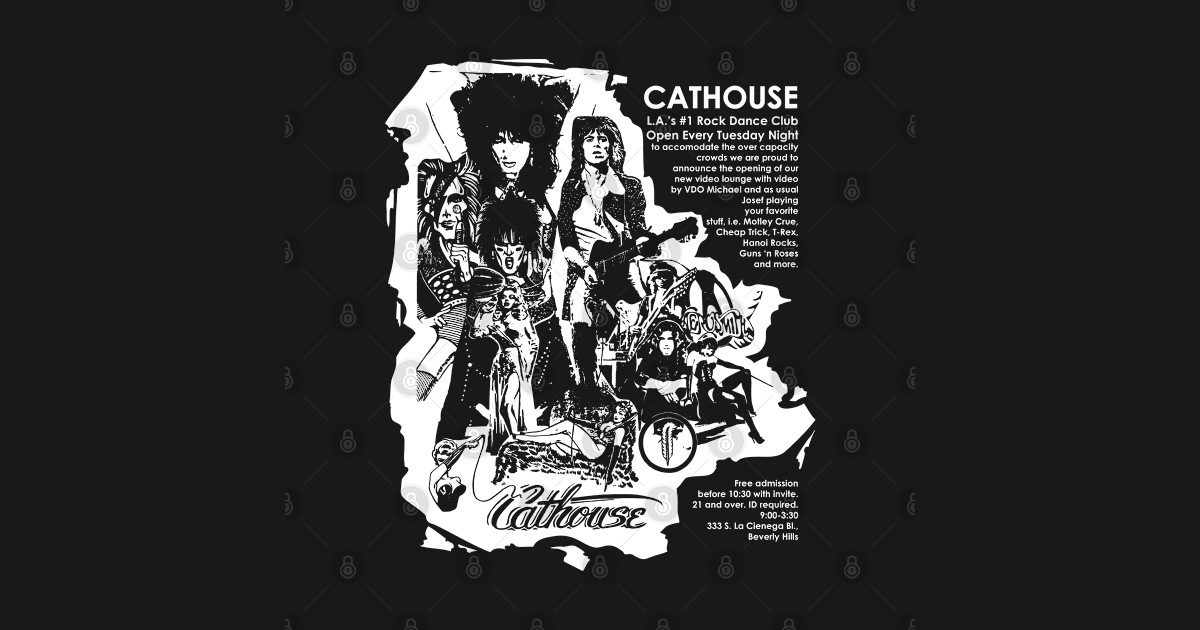 Cathouse Flyer - Dark - Cathouse - T-Shirt | TeePublic