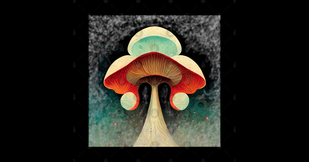 Mycelium Blast Off - Mushroom - Pin | TeePublic