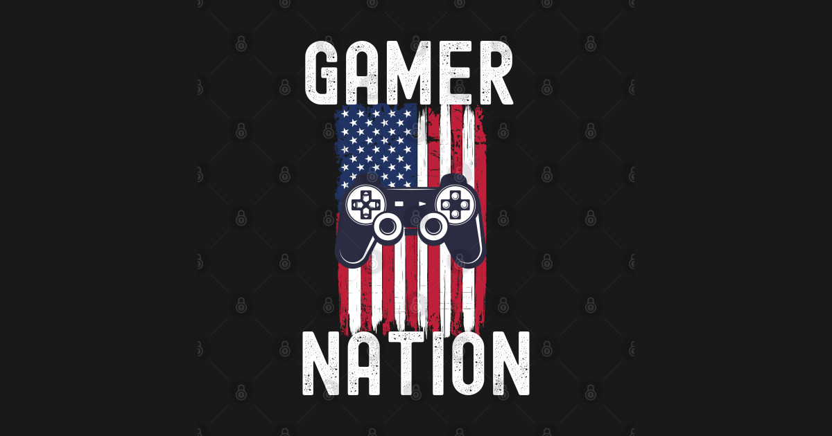 Patriotic Gamer Nation Video Gaming Control Flag - Love - T-Shirt ...