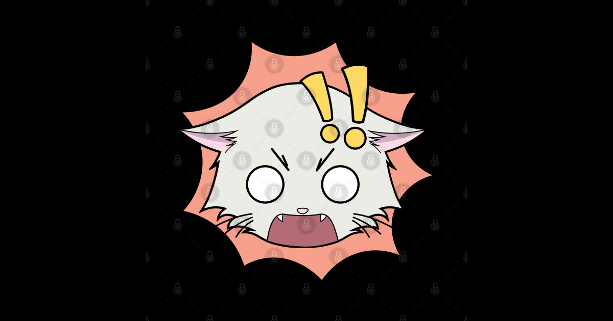 The Shocked Cat - Shocked Cat - Sticker | TeePublic