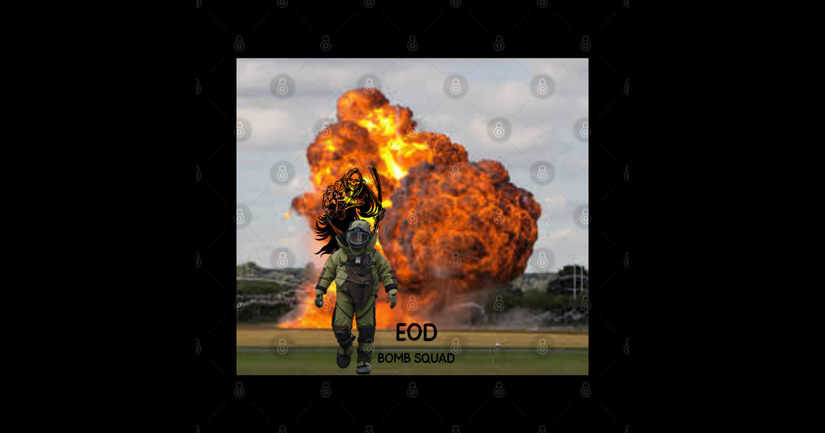 EOD Controlled Detonation - Explosion - Sticker | TeePublic