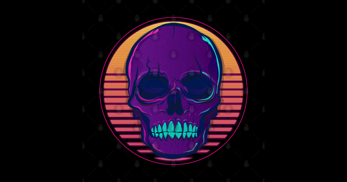 Skull Madness Synthwave Retrowave Aesthetics - Synthwave - Posters and ...