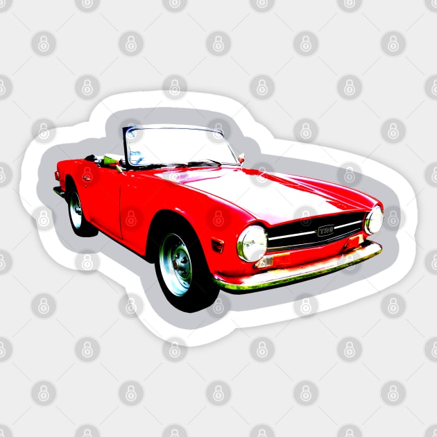 Triumph TR6 1970s classic sports car high contrast red - Triumph Tr6 ...