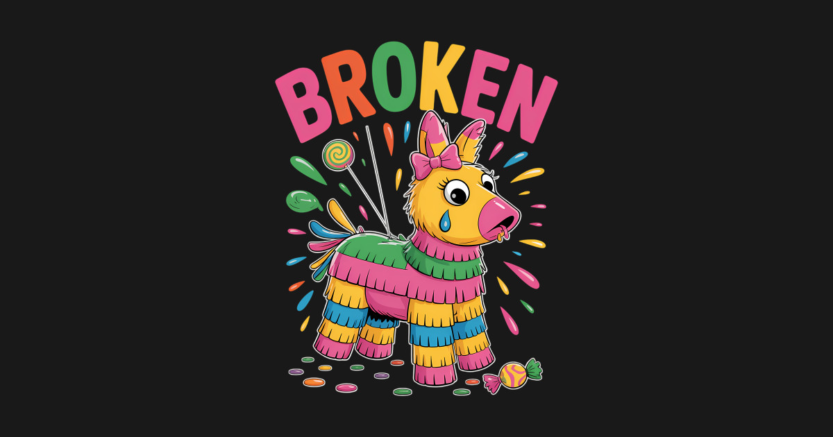 Sad Pinata Is Broken Cinco De Mayo - Sad Pinata Is Broken - T-Shirt ...