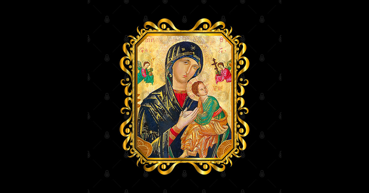 Our Lady of Perpetual Help Blessed Mother Mary Catholic Icon - Mother ...