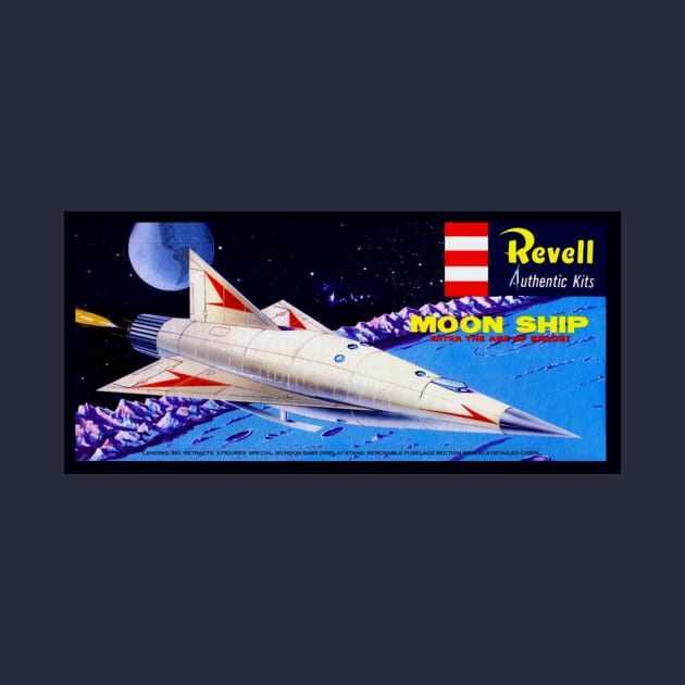 Vintage Model Kit Box Art - Moon Ship - Model Kit - T-Shirt | TeePublic