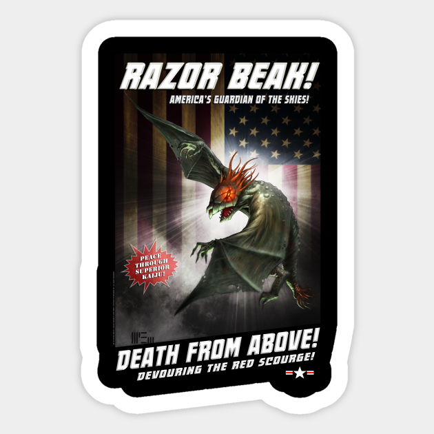 Razor Beak! - Kaiju - Sticker | TeePublic