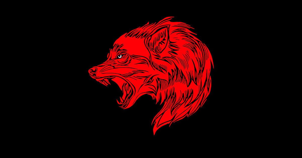 red wolf - Wolf Face - Sticker | TeePublic