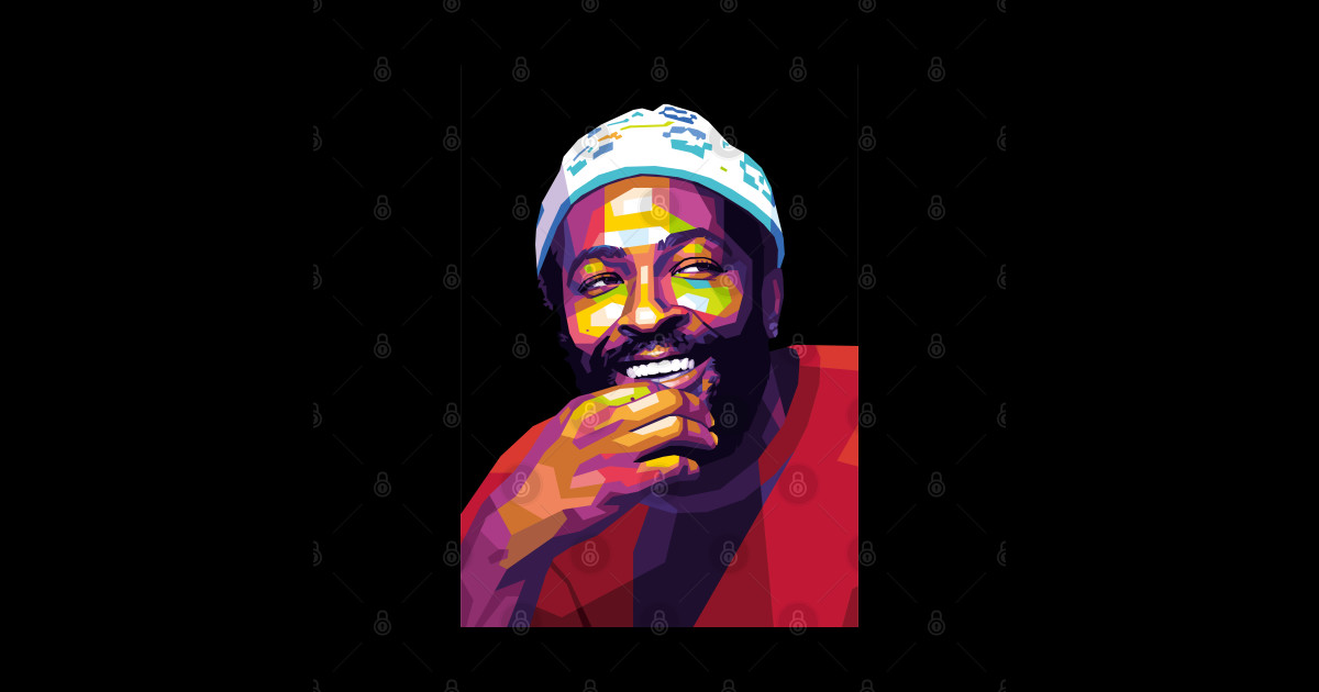 Marvin Gaye WPAP Color - Marvin Gaye - Sticker | TeePublic