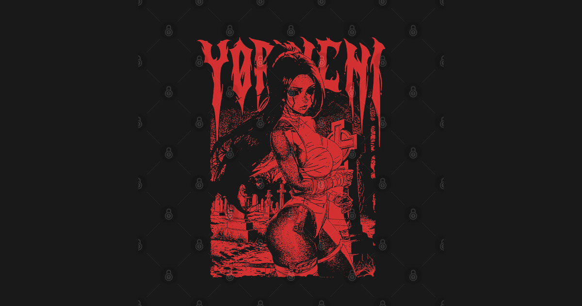 Yoruichi Metal Design Red - Yoruichi - T-Shirt | TeePublic