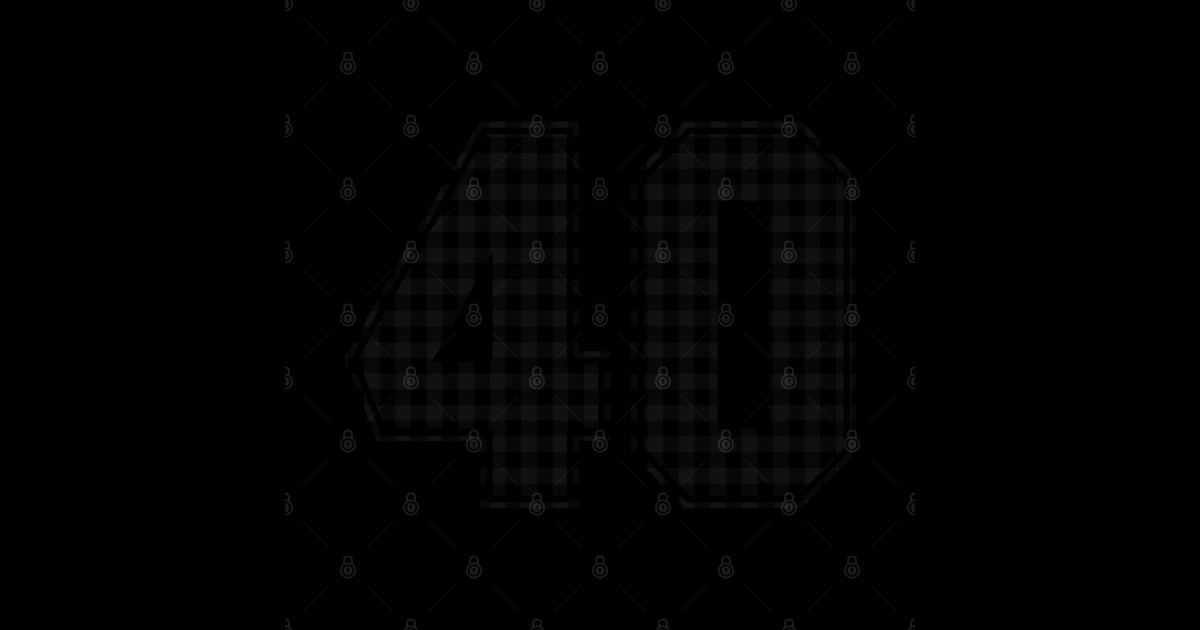 Plaid Number - 40 - Dark - Plaid Checks Tavare Number Sports - Sticker ...