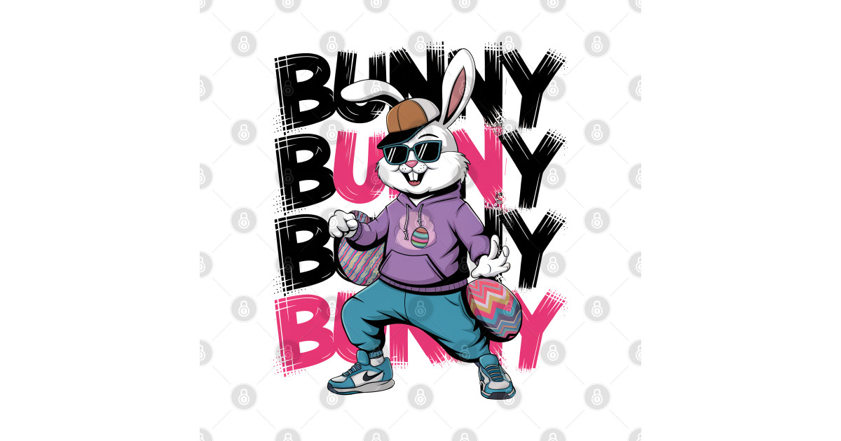 Boy Kid Easter Day Dabbing Bunny Rabbit Hip Hop Easter Funny - Easter ...