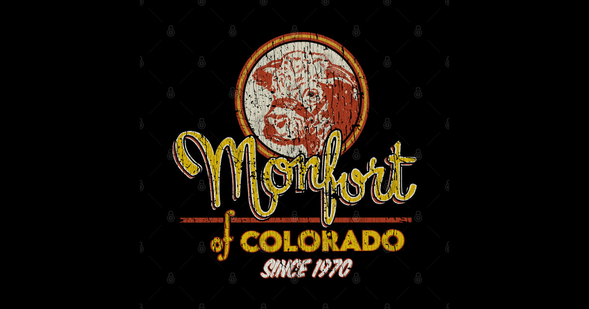 Monfort of Colorado Trucking // 70s - Cow - Sticker | TeePublic