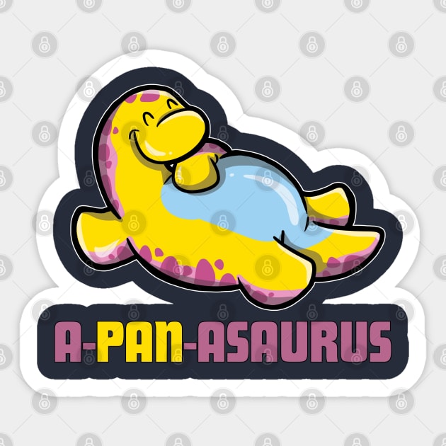 A-pan-asaurus - Dinosaur - Sticker | TeePublic
