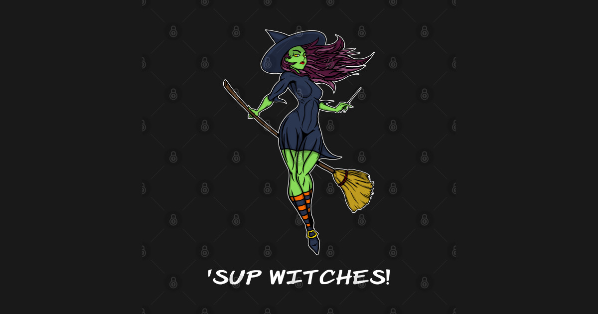 Funny Vintage Sup Witches Graphic Design - Witches - T-Shirt | TeePublic