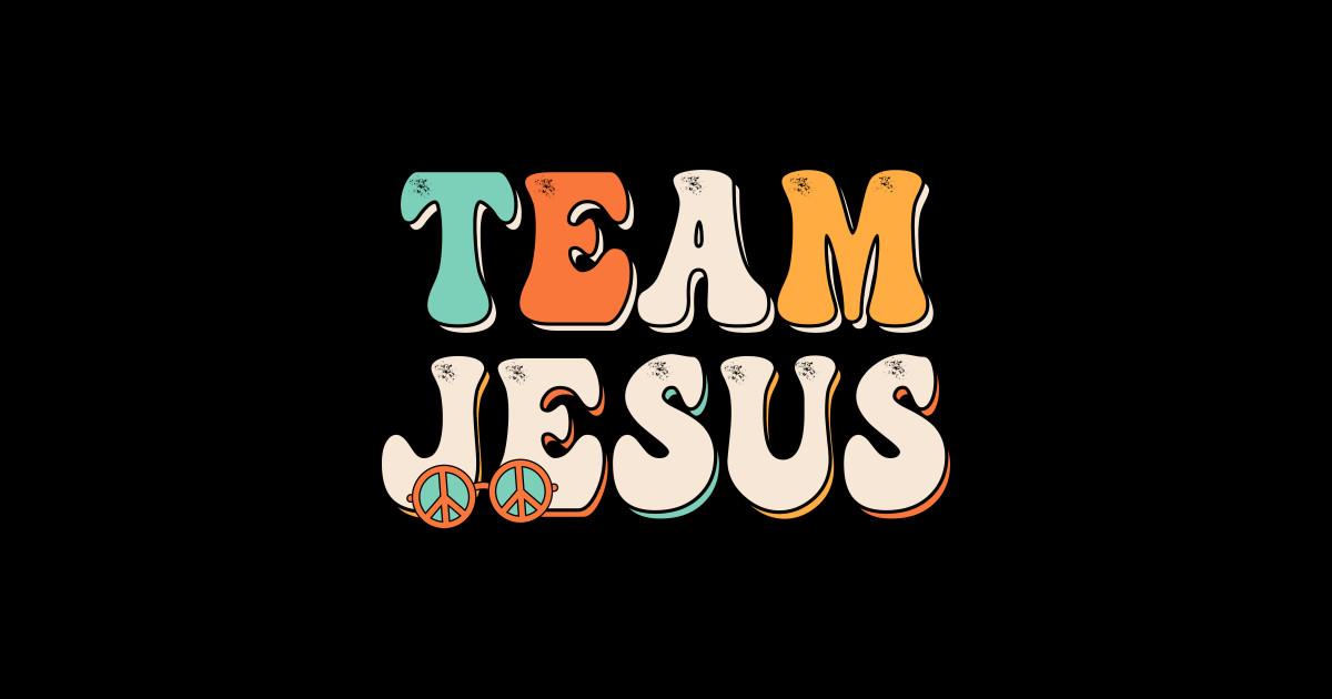 Team Jesus Retro Christian - Team Jesus - Sticker | TeePublic