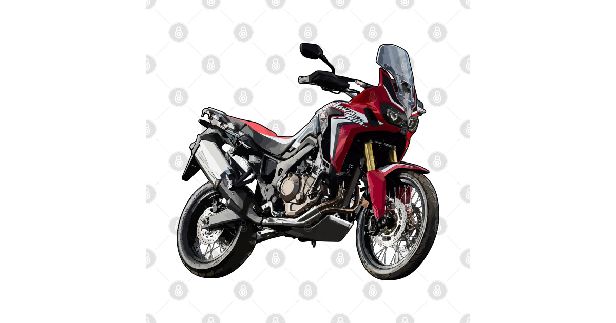CRF1100L Africa Twin Adventure Bike Illustration - Honda - T-Shirt ...