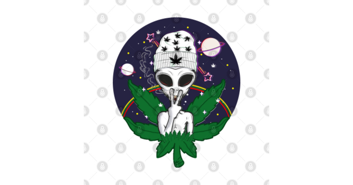 Alien weed - Weed - Posters and Art Prints | TeePublic