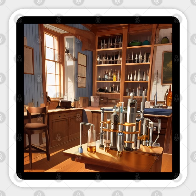 Vintage 70s Science Chemistry Lab - Universe - Sticker | TeePublic