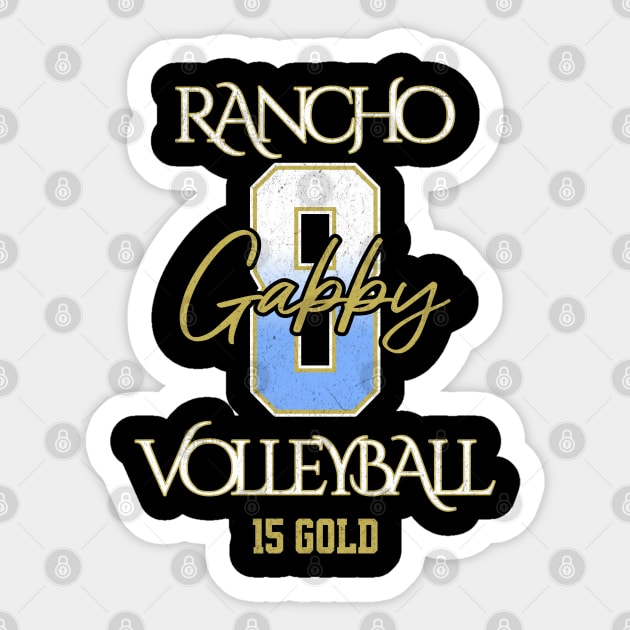 Gabby #8 Rancho VB (15 Gold) - Black - Rancho Volleyball - Sticker ...